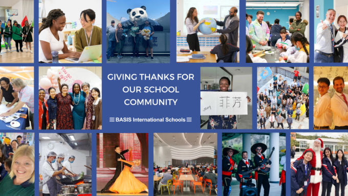 Giving Thanks for Our School Community - BASIS International Schools blog
